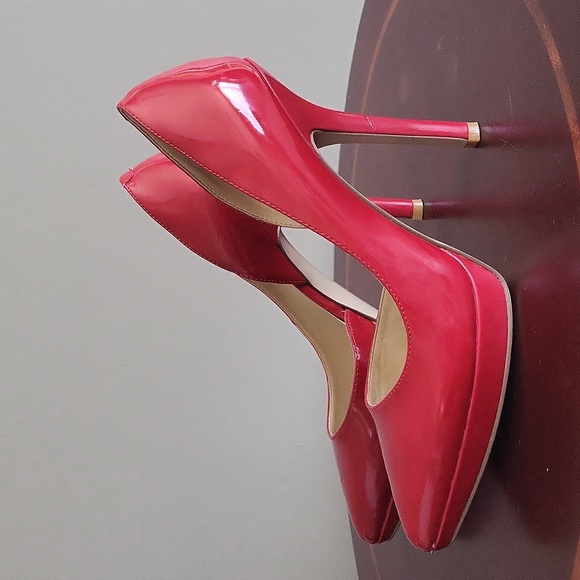 Nine West | Shoes | Nine West Red Dorsay Platform Pump | Poshmark